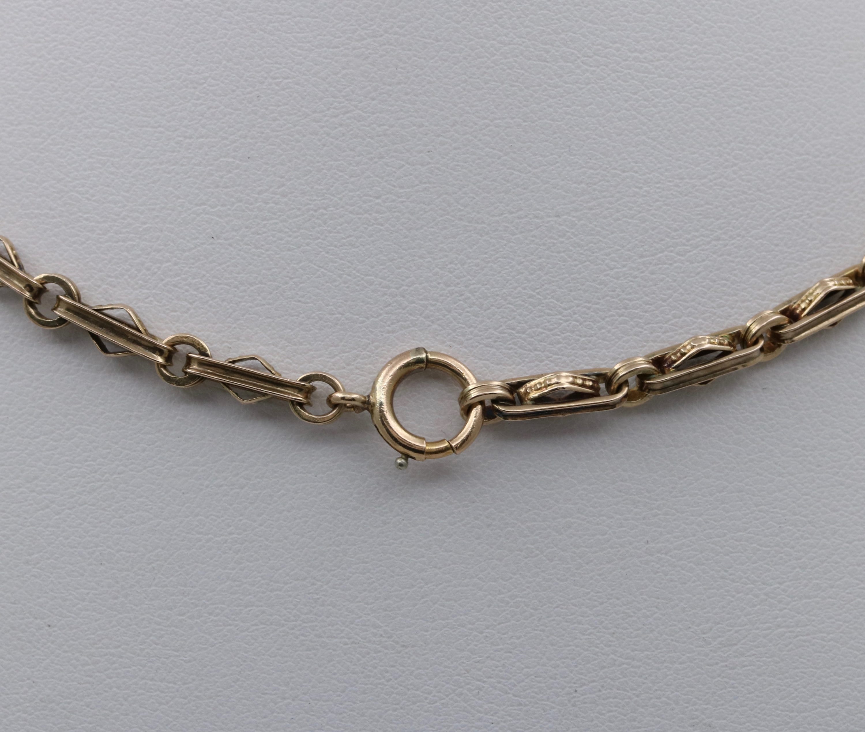 Victorian Diamond Shaped Link 10K Gold Chain 17.5 Long - Etsy