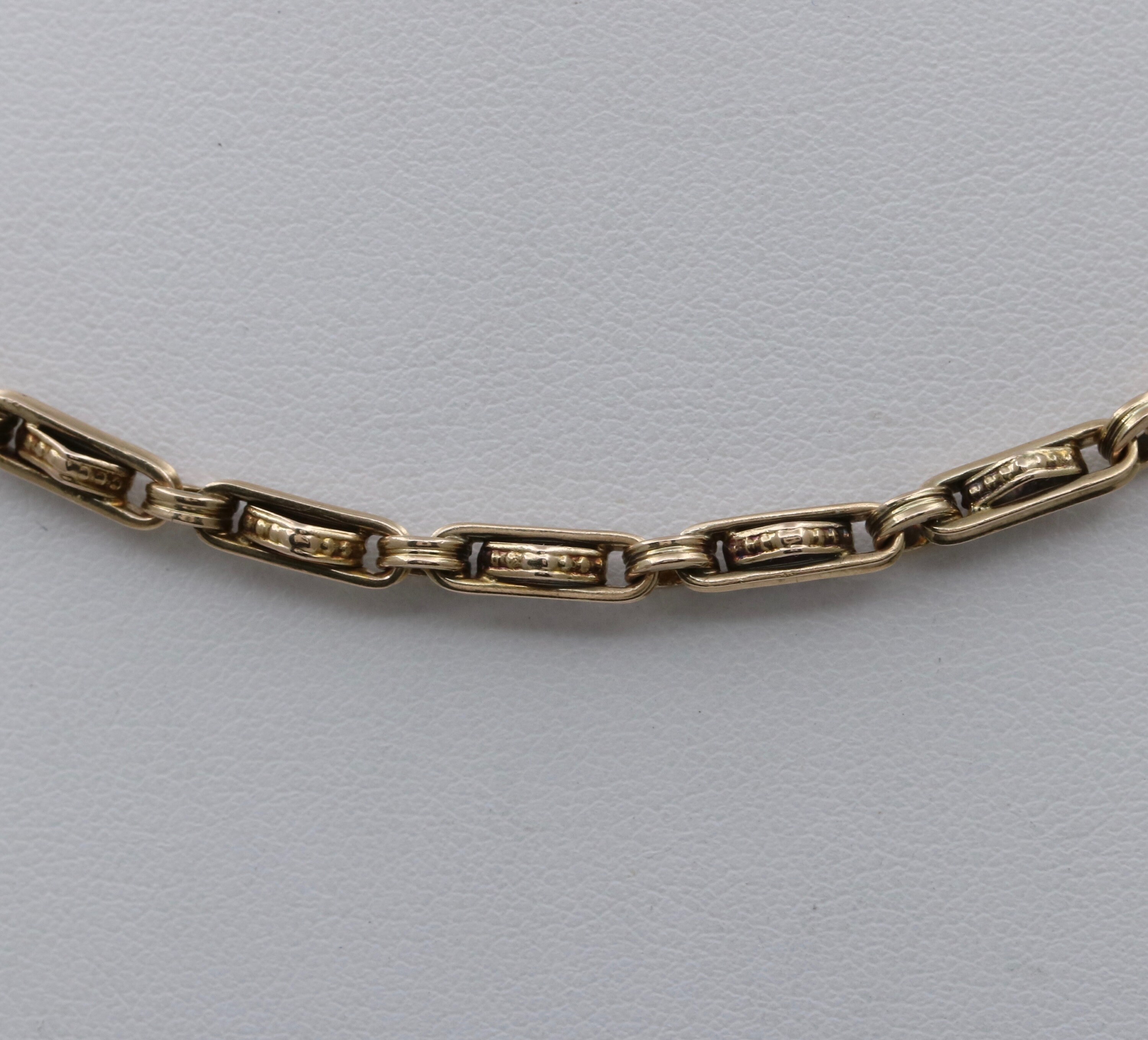Victorian Diamond Shaped Link 10K Gold Chain, 17.5” Long - Etsy