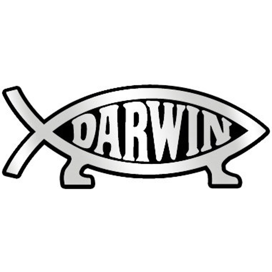 Darwin Fish Plastic Auto Emblem silver5.25 X 2 EF-EMB-P-00023 - Etsy