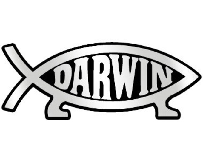 Darwin Fish Plastic Auto Emblem silver5.25 X 2 EF-EMB-P-00023 - Etsy
