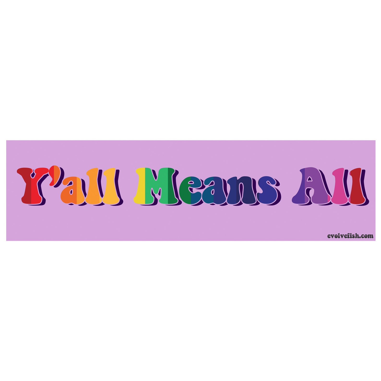 Y'all Means All Bumper Sticker 11'' x | Etsy