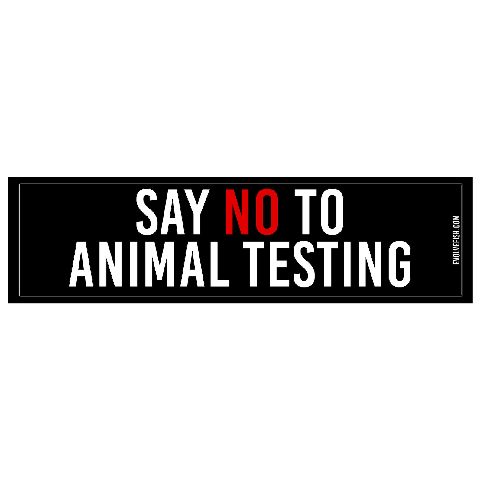 Say No to Animal Testing Bumper Sticker 11 X 3 - Etsy