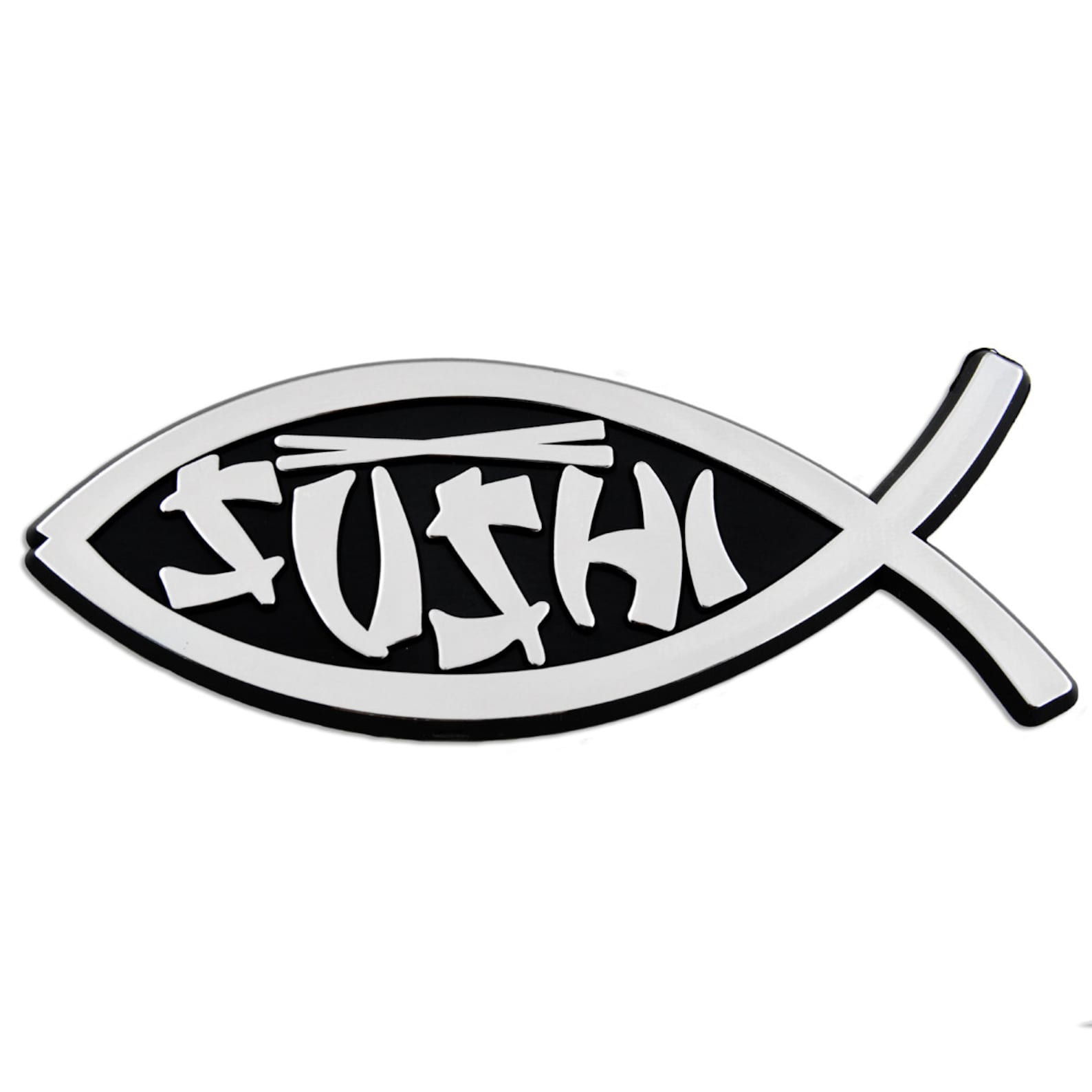 Sushi Fish Plastic Auto Emblem silver5 X 2 - Etsy
