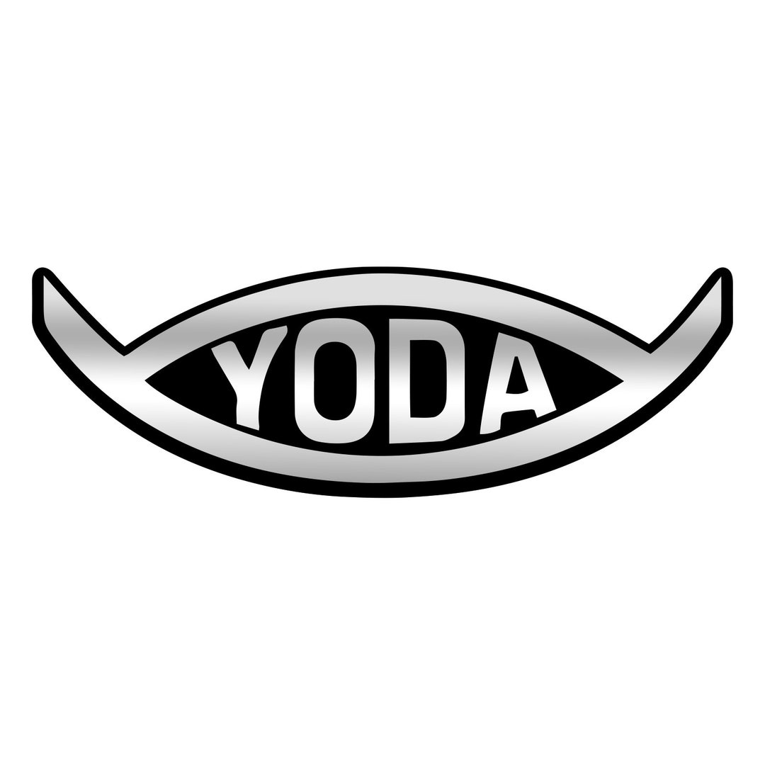 SW Yoda Fish Plastic Auto Emblem silver5 X 2.25 EF-EMB-P-00011A - Etsy