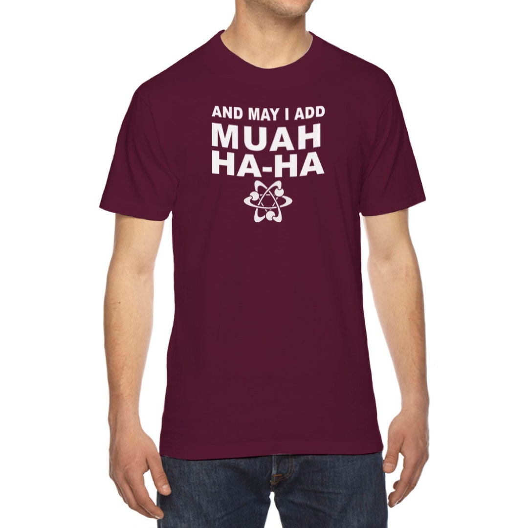 And May I Add Muah Ha Ha Atom Men's Cotton Crew Neck - Etsy