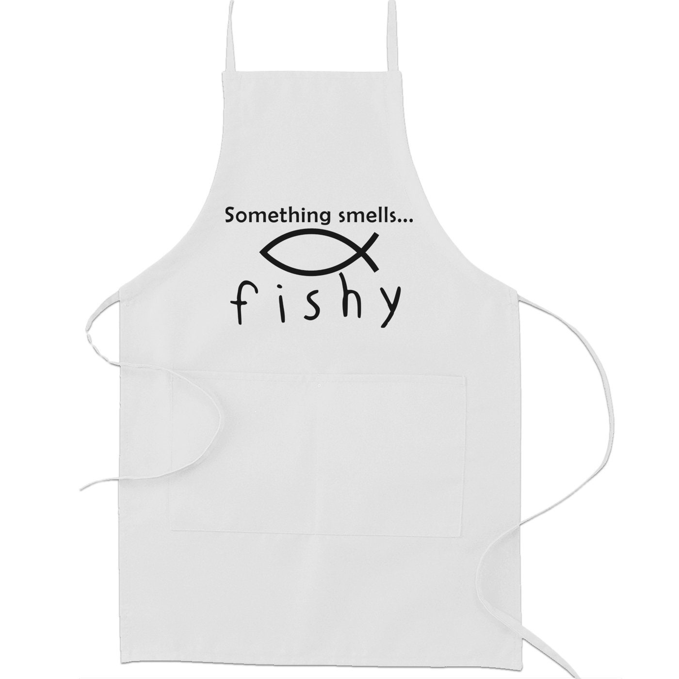 Something Smells Fishy Christian Fish Atheist Kitchen Apron - Etsy