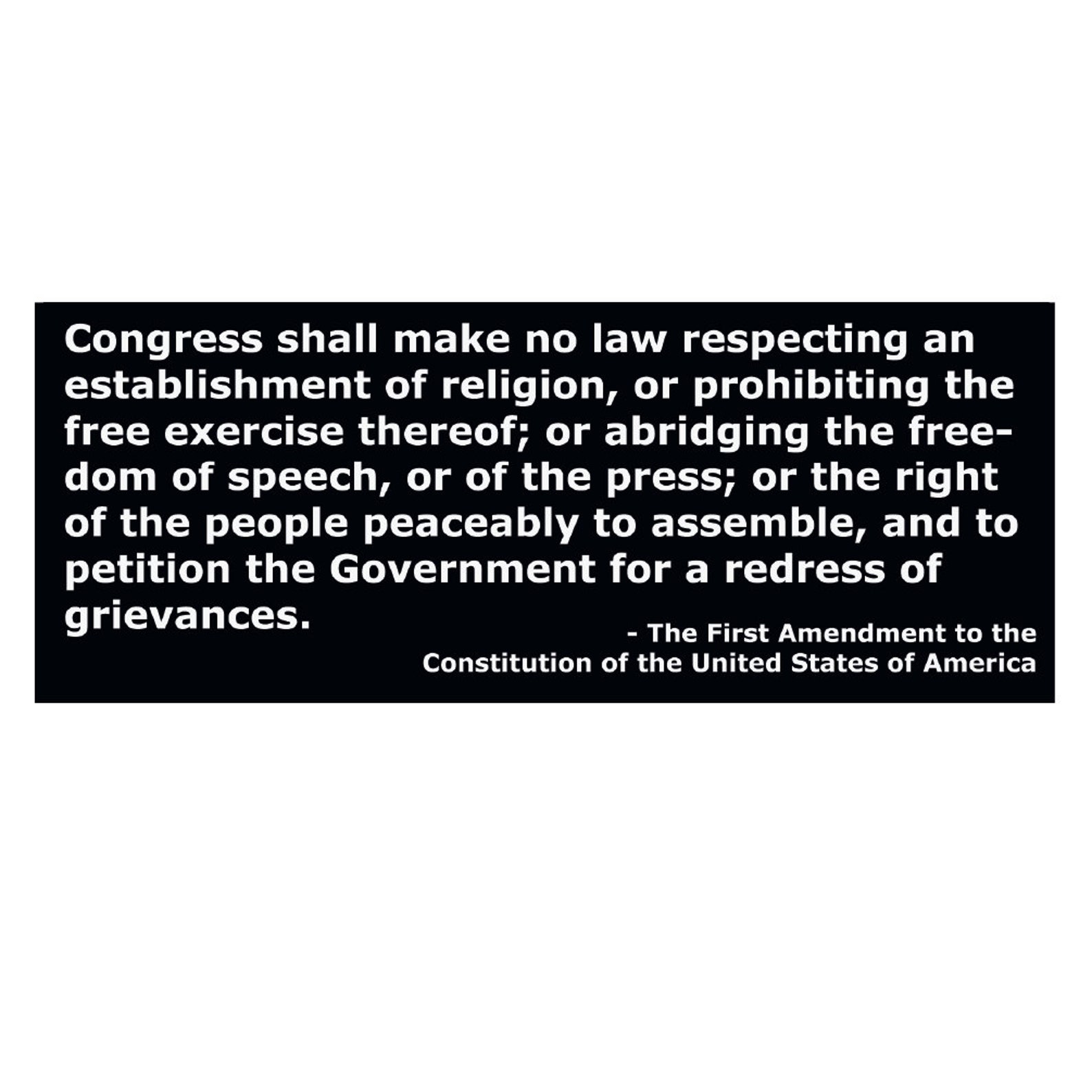 First Amendment Bumper Sticker 11 X 3 - Etsy