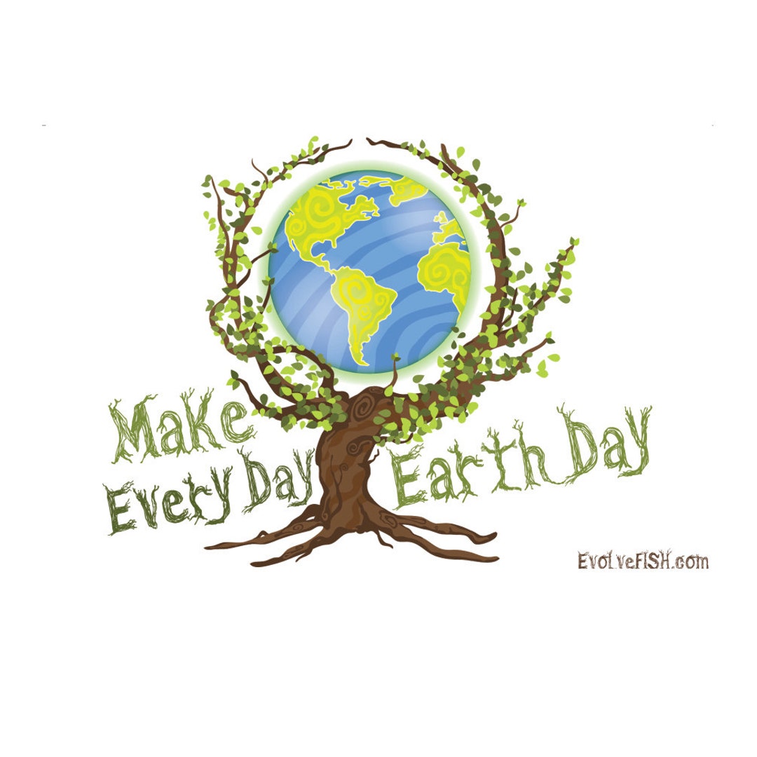 Make Every Day Earth Day Bumper Sticker 5 X 3.5 EF-STK-B-10141 - Etsy