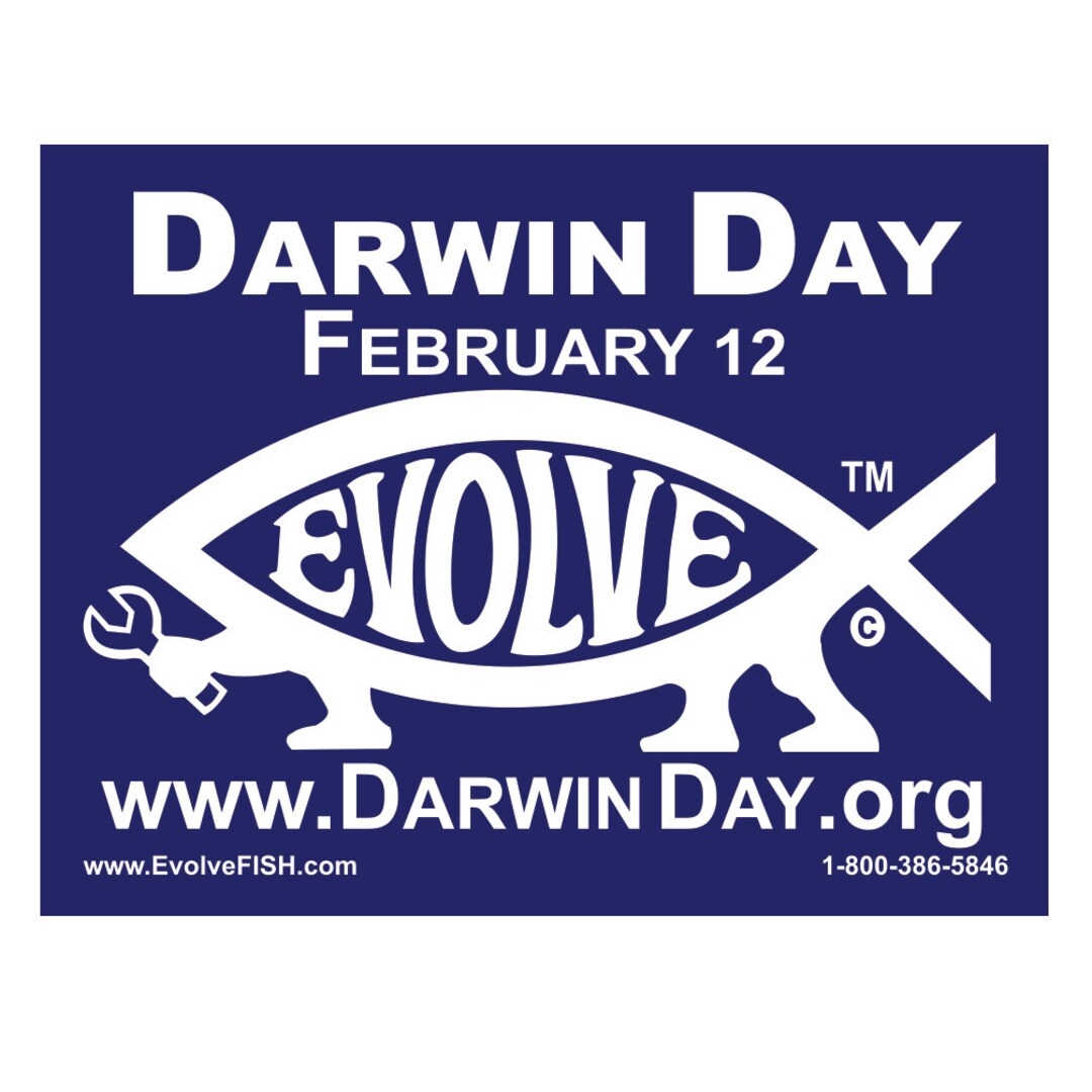 Darwin Day Bumper Sticker 5 X 3.25 EF-STK-B-10124 - Etsy
