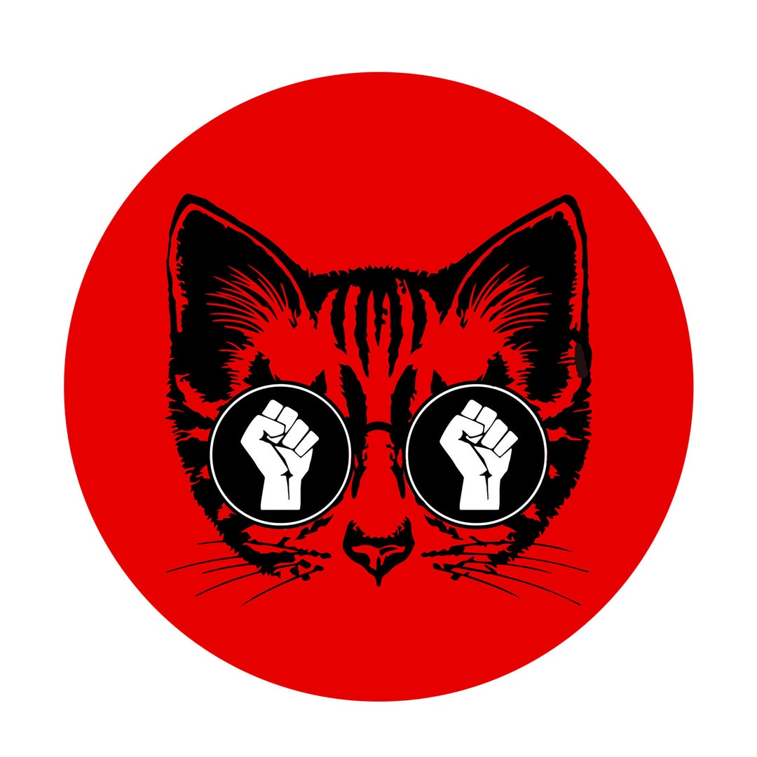 Resist Fist Cat Bumper Sticker 5 Diameter - Etsy