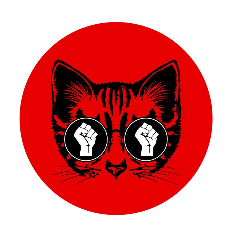 Resist Fist Cat Bumper Sticker 5 Diameter - Etsy