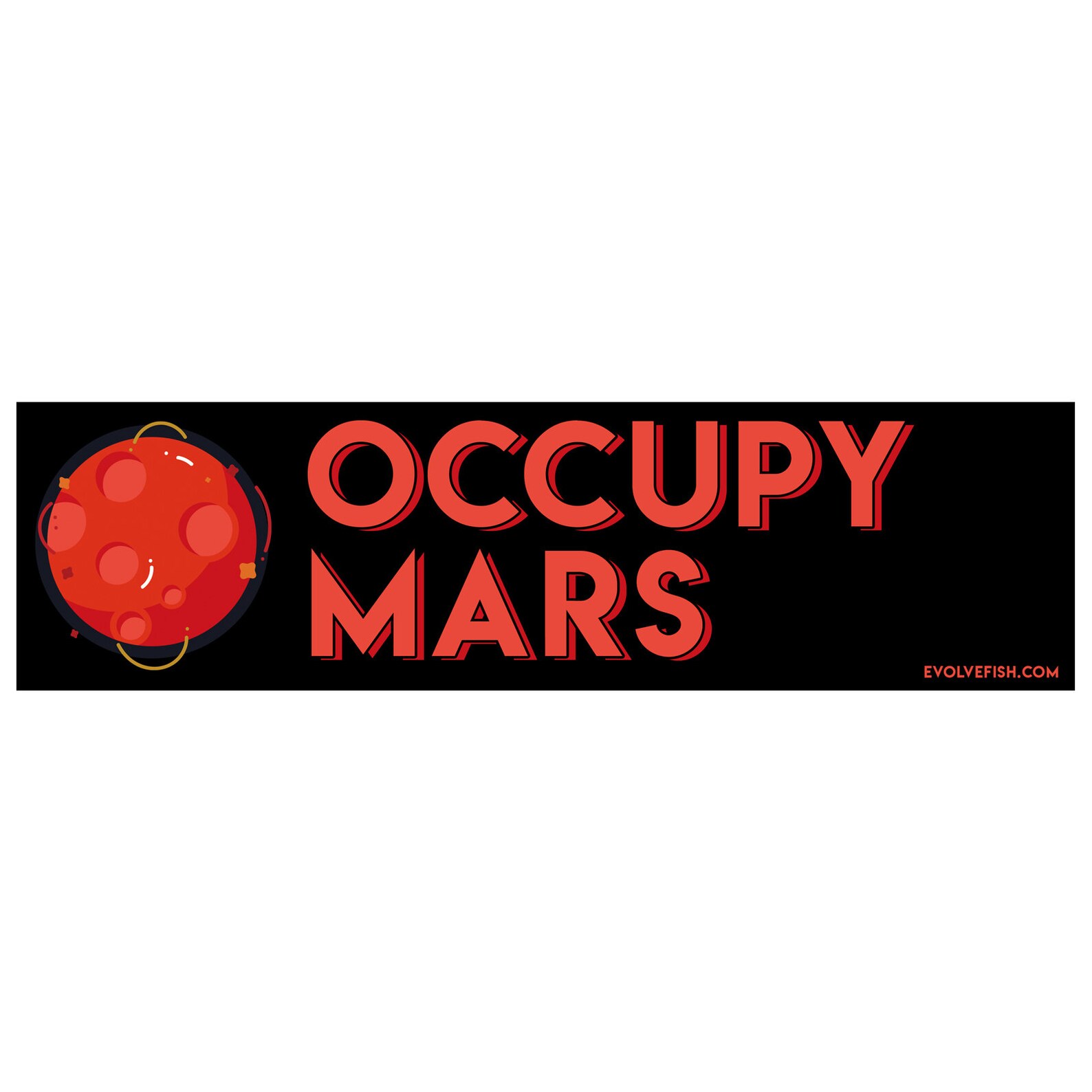 Occupy Mars Bumper Sticker 11'' X 3'' - Etsy