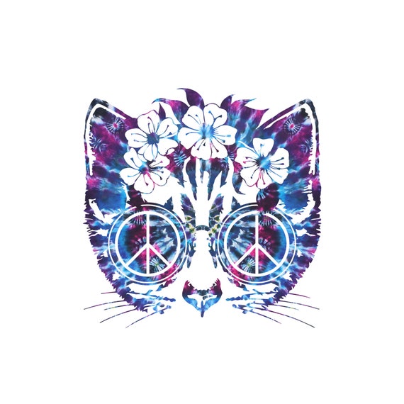 Peace Cat Bumper Sticker 5 Diameter - Etsy