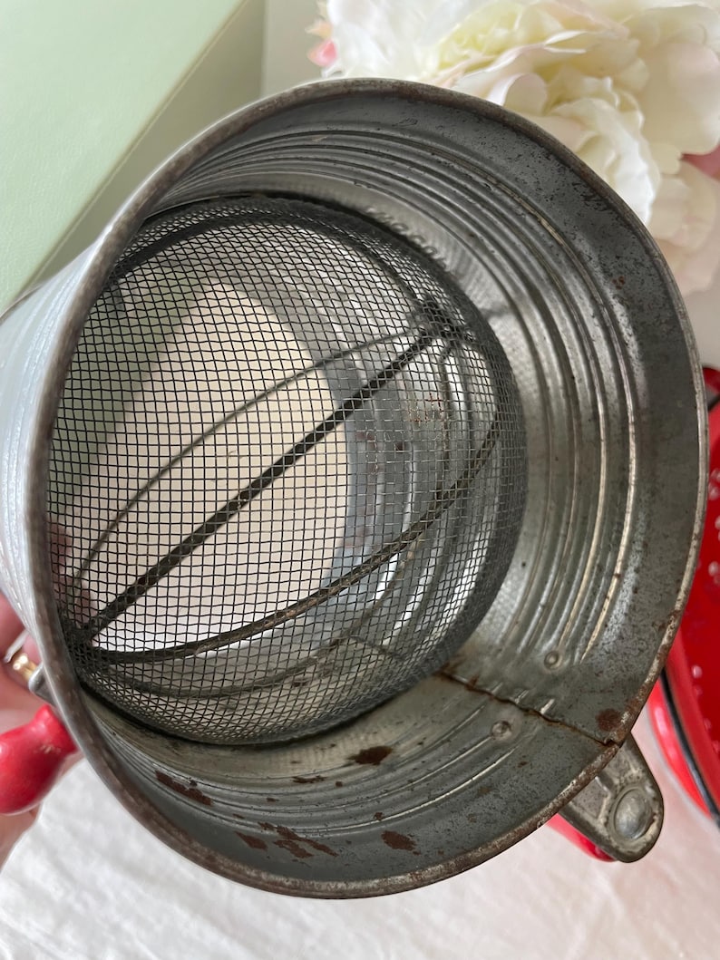 1950s Antique Flour Sifter, Bromwell’s, Vintage Kitchen Decor ...