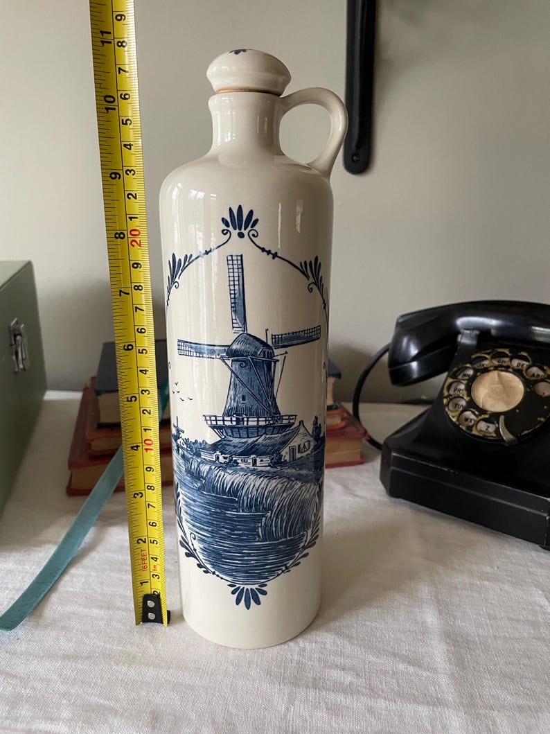 Vintage 1970s Dutch Delft Blue Decanter With Stopper Netherlands - Etsy
