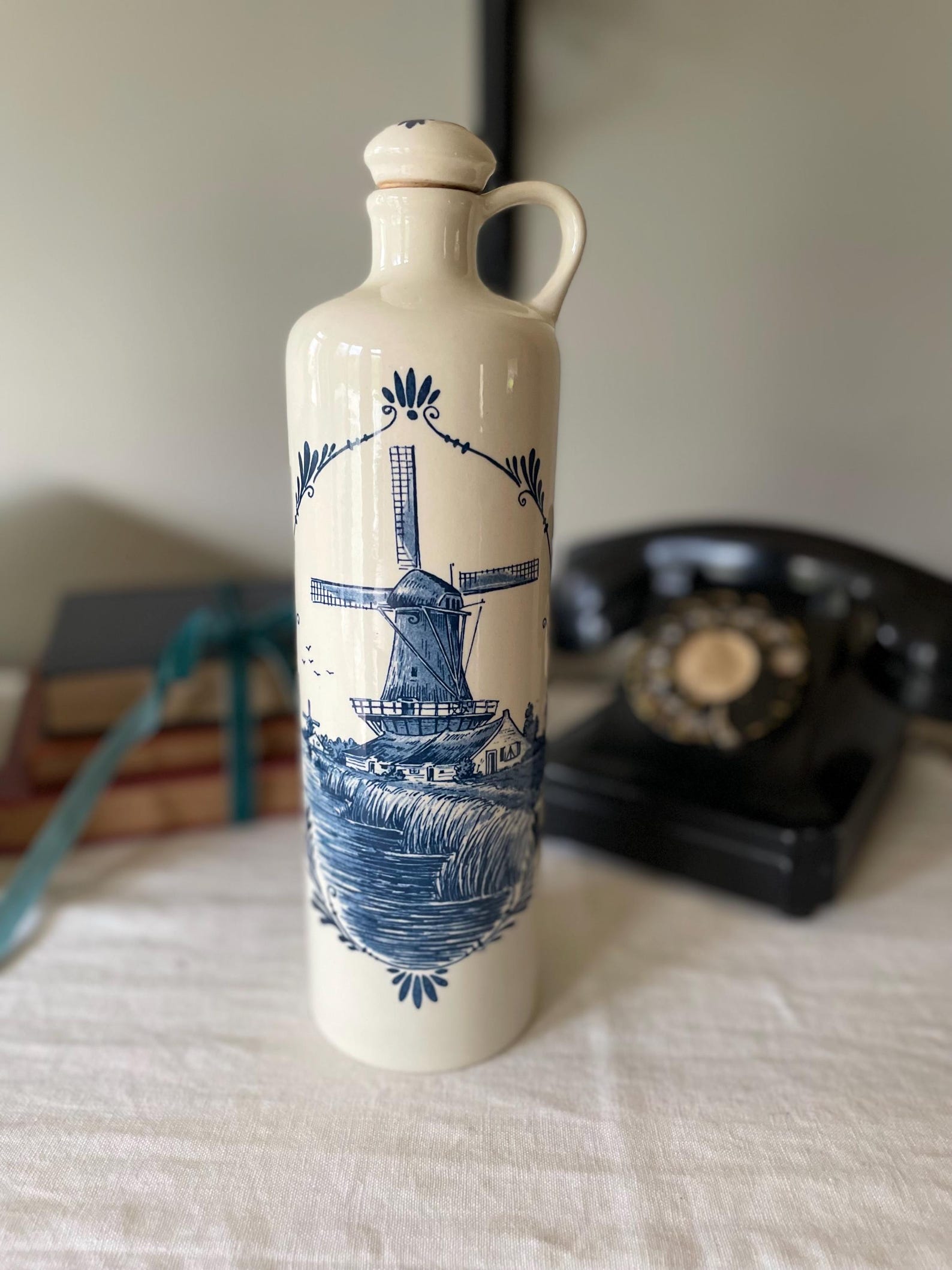 Vintage 1970s Dutch Delft Blue Decanter With Stopper Netherlands - Etsy