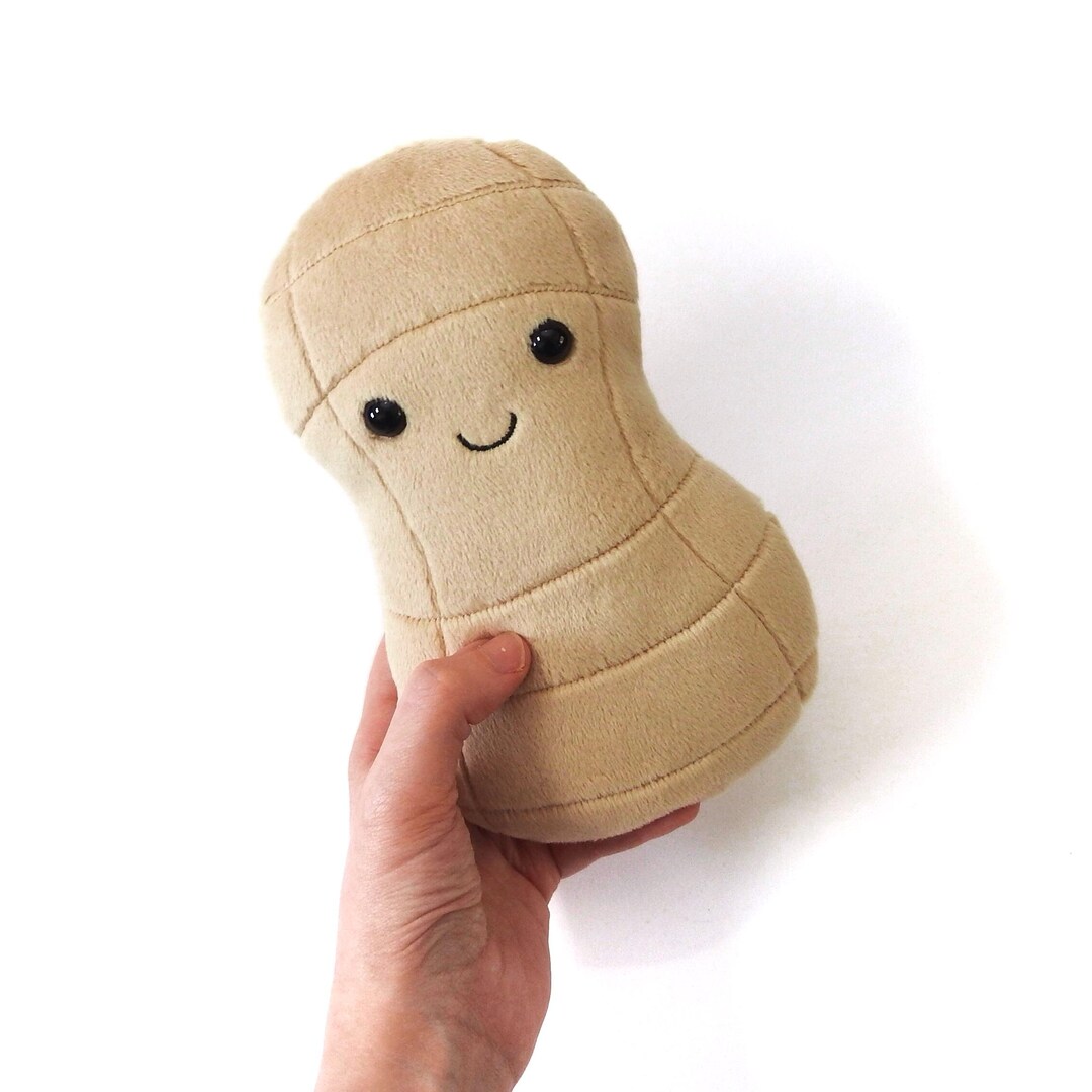 Peanut Plush Toy - Nut Plushie - Cute Play Food - Etsy