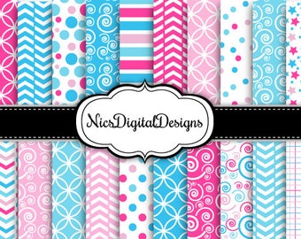 Stacked Dots Digital Scrapbook Paper Pack - Etsy