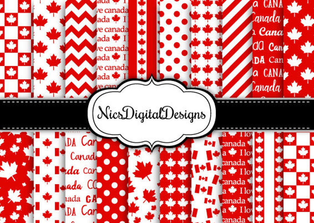 20 Digital Papers. Canada Day Digital Papers 7 No 5 for Personal Use ...