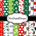 20 Digital Papers. Pretty Patterns in Autumn Colours 2B No 3 for ...