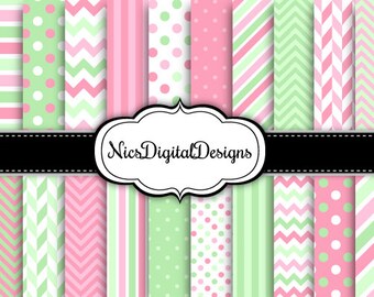 Shades of Green Digital Paper Pack St. Patrick's Day - Etsy