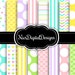 20 Digital Papers. 3 Tone Patterns in Pink and Yellow 6B No 4 for ...