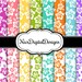 20 Digital Papers. Pretty Patterns in Autumn Colours 2B No 3 for ...