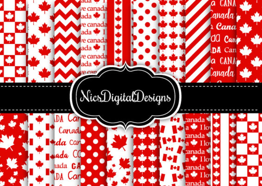 20 Digital Papers. Canada Day Digital Papers 7 No 5 for Personal Use ...