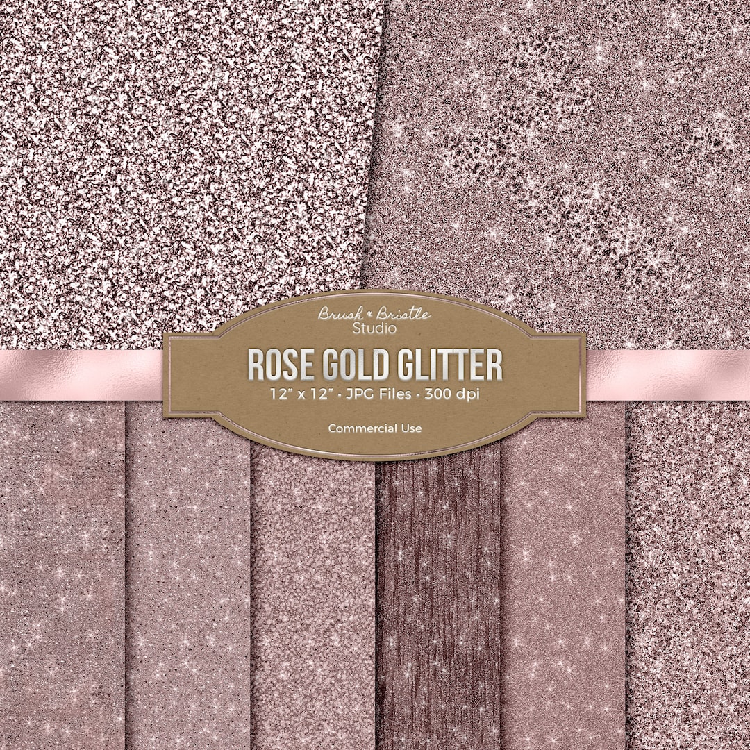 Seamless Rose Gold Glitter Digital Texture | Rose Gold Glitter Paper ...