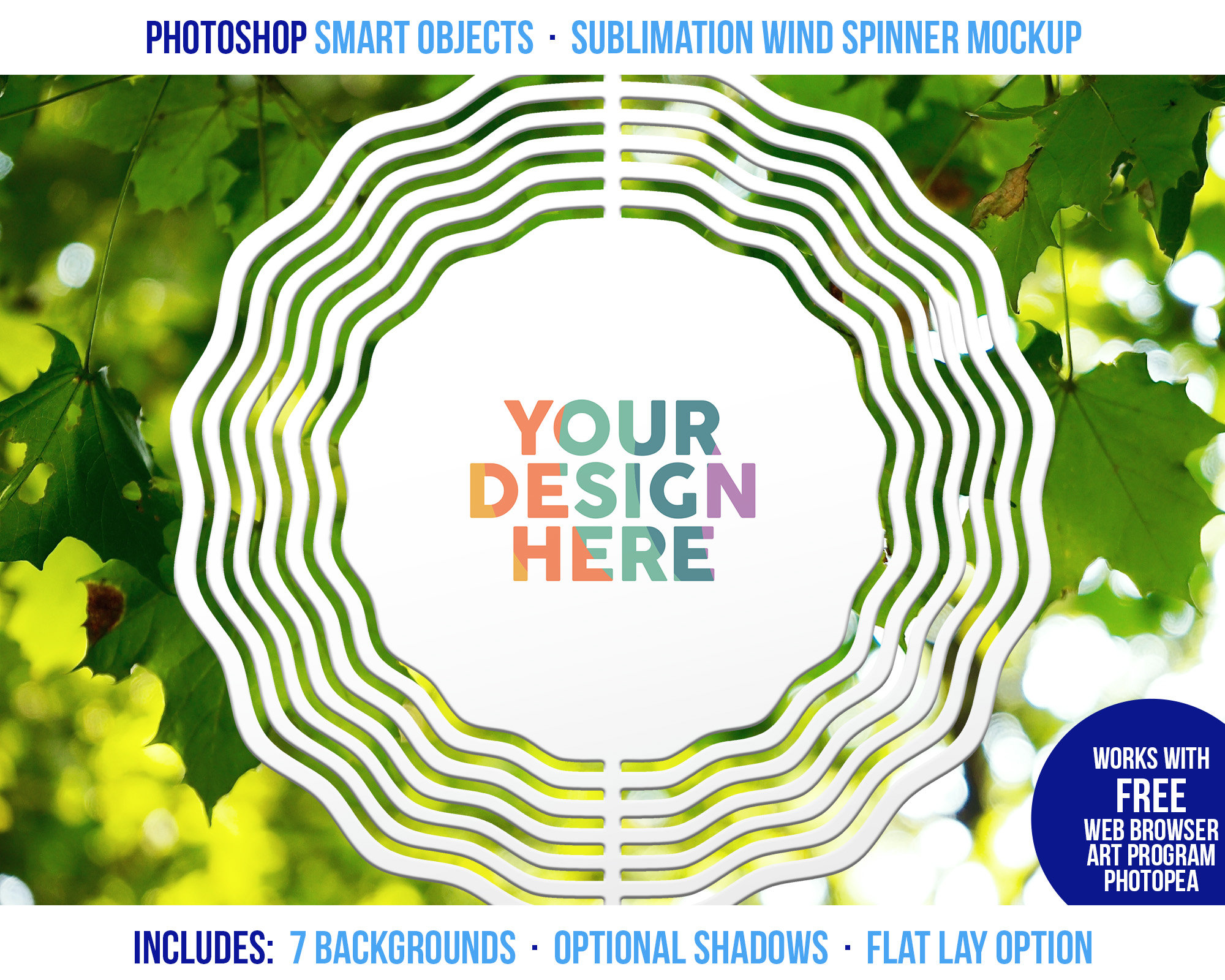 Wind Spinner One-click Smart Object Mockup Photoshop Mock-up - Etsy