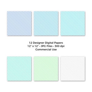 Pastel Rainbow Diagonal Stripes Seamless Digital Paper, Commercial Use ...