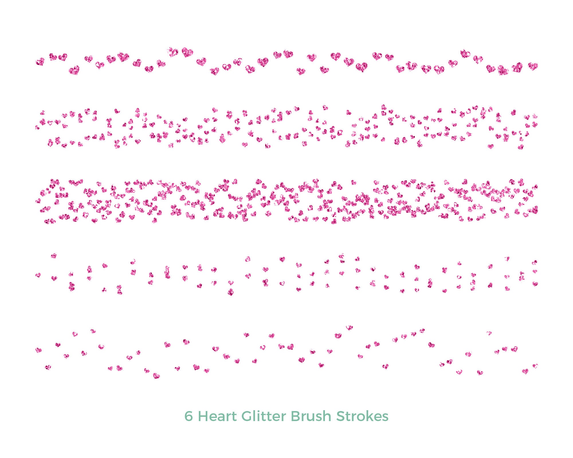 30 Pink Glitter Brush Strokes PNG Overlay Clipart 5 Sets - Etsy