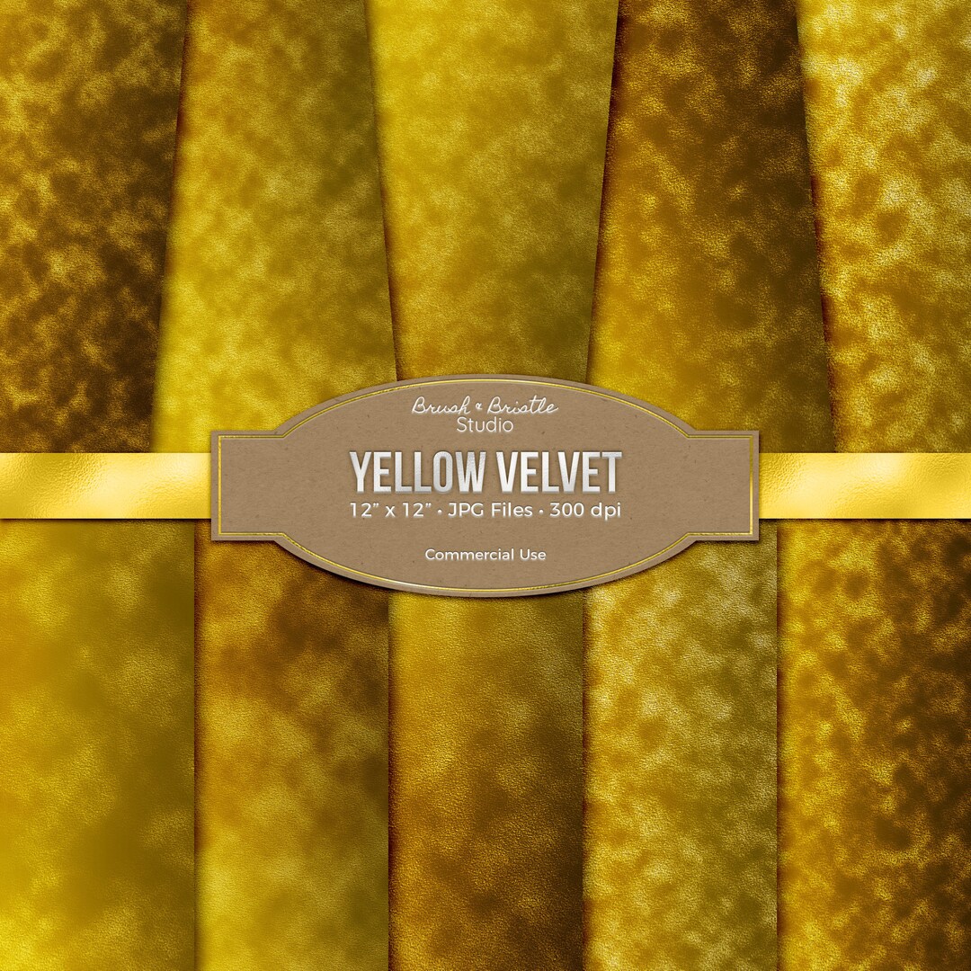 Yellow Velvet Digital Paper, Texture, Faux Fabric, Scrapbook Paper ...
