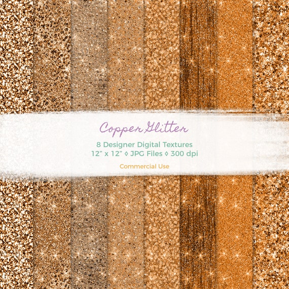 Seamless Copper Glitter Digital Texture Copper Glitter Paper | Etsy