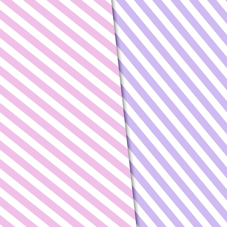 Pastel Rainbow Diagonal Stripes Seamless Digital Paper, Commercial Use ...