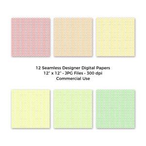 Rainbow Polka Dots Seamless Digital Paper, Commercial Use, Instant ...