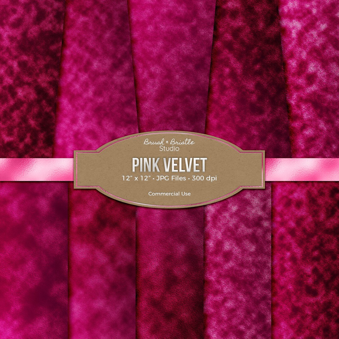 Pink Velvet Digital Paper, Texture, Faux Fabric, Scrapbook Paper ...