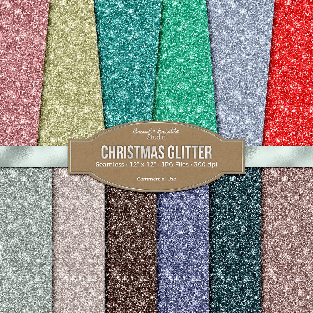 Seamless Christmas Glitter Digital Paper, Texture, Christmas Aesthetic ...