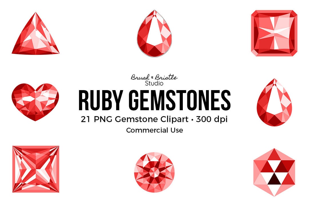 21 Ruby Gemstone Clip Art, July Birthstone Jewelry, Luxury Gems, PNG ...