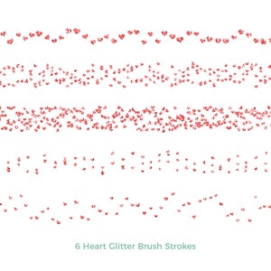 30 Red Glitter Brush Strokes PNG Overlay Clipart 5 Sets - Etsy