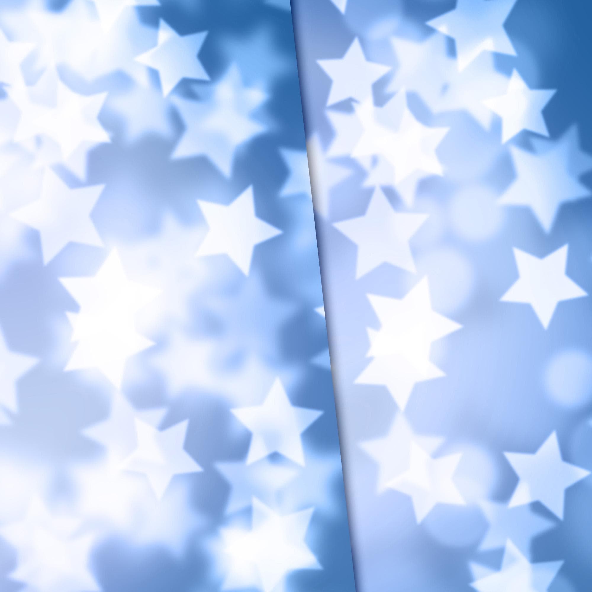 Winter Blues With White Bokeh Digital Paper, Commercial Use, Instant ...