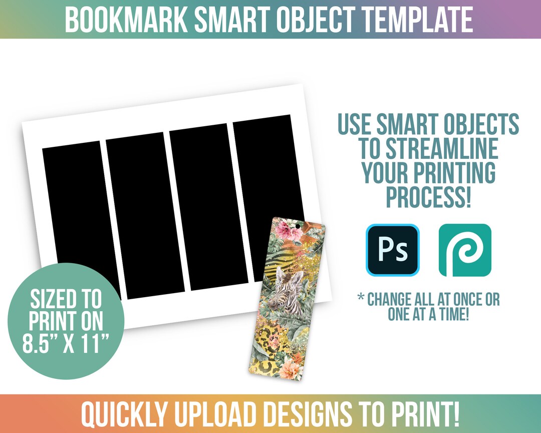 Sublimation Bookmark Template, Print Template, Photoshop Smart Object ...