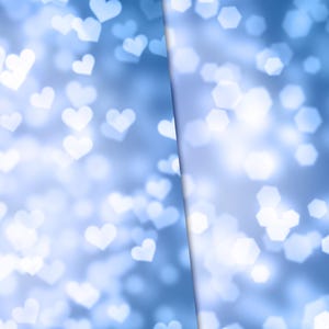 Winter Blues With White Bokeh Digital Paper, Commercial Use, Instant ...