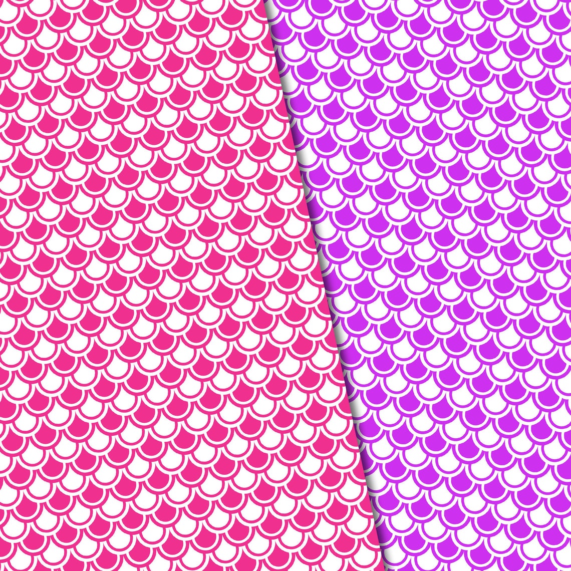 Rainbow Double Circled Scallops Seamless Digital Paper | Etsy