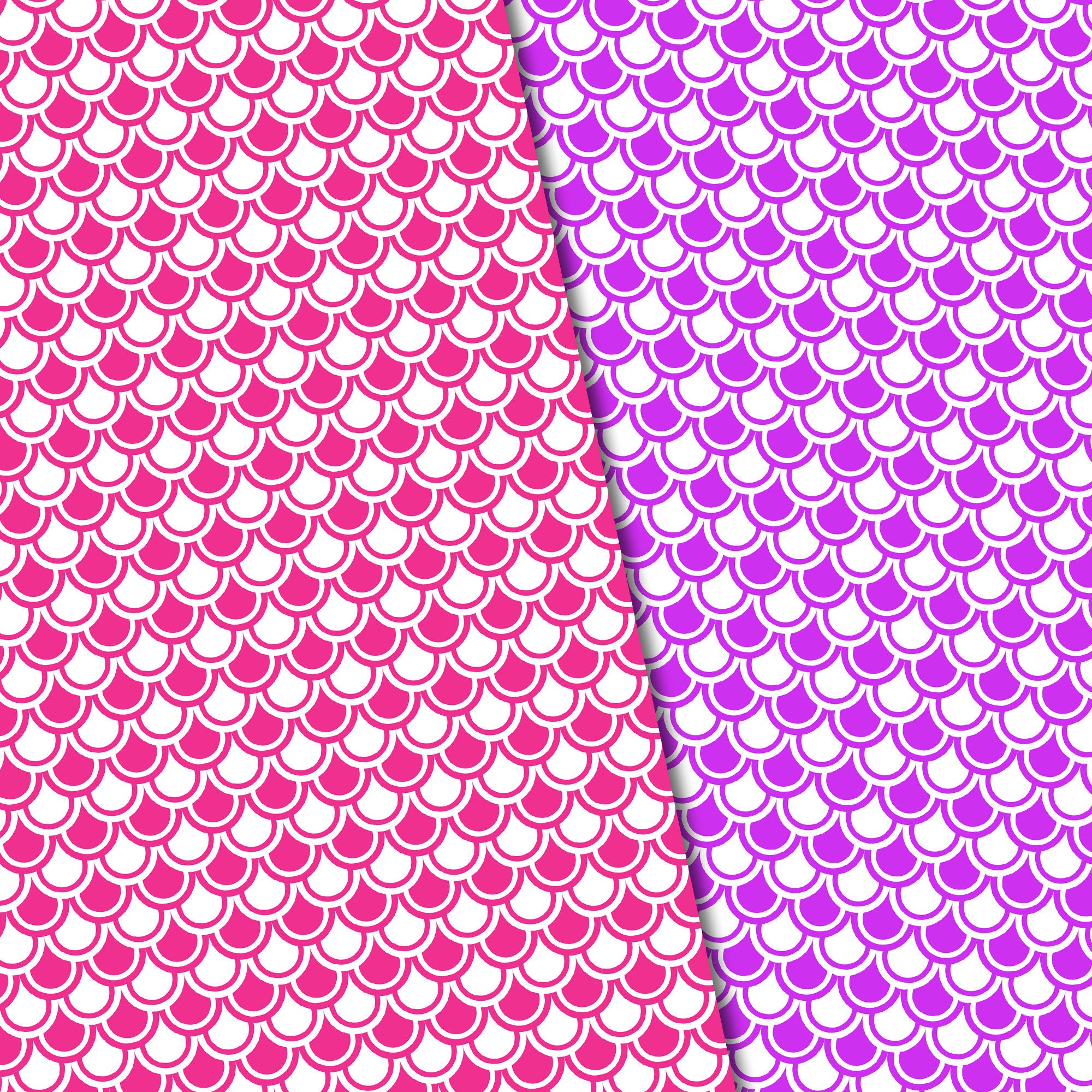 Rainbow Double Circled Scallops Seamless Digital Paper | Etsy