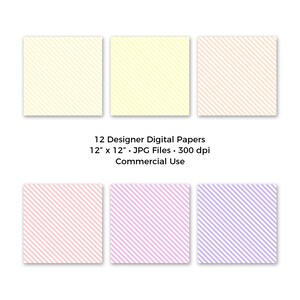 Pastel Rainbow Diagonal Stripes Seamless Digital Paper, Commercial Use ...