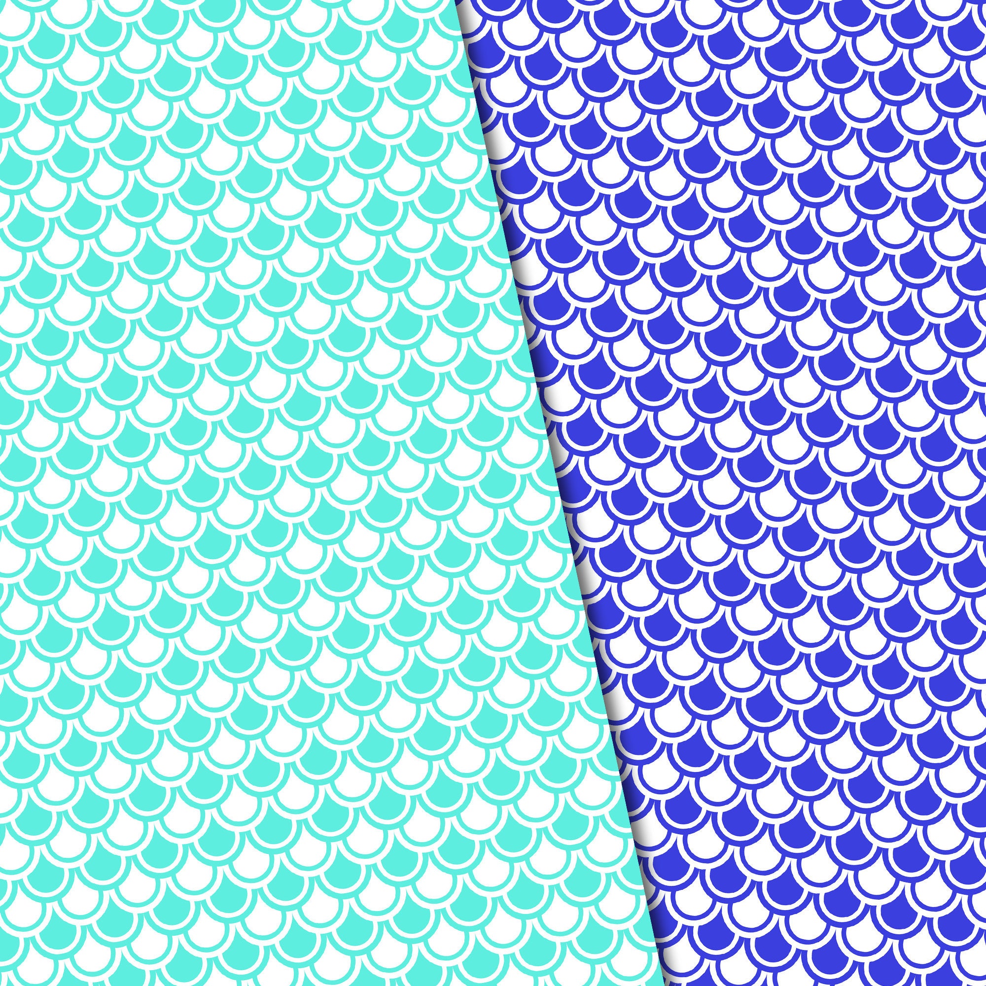 Rainbow Double Circled Scallops Seamless Digital Paper | Etsy