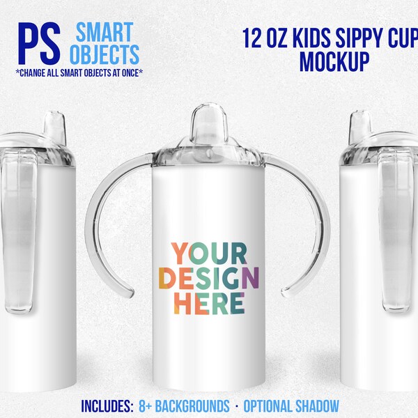 12 Oz Sippy Cup Template for Photoshop - Etsy
