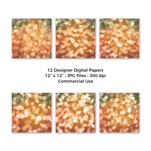 Fall With White Bokeh Digital Paper, Commercial Use, Instant Download ...