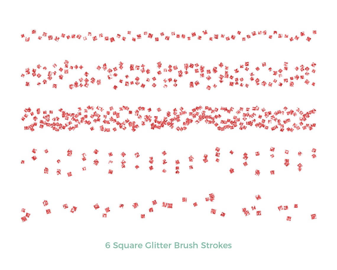 30 Red Glitter Brush Strokes PNG Overlay Clipart 5 Sets - Etsy